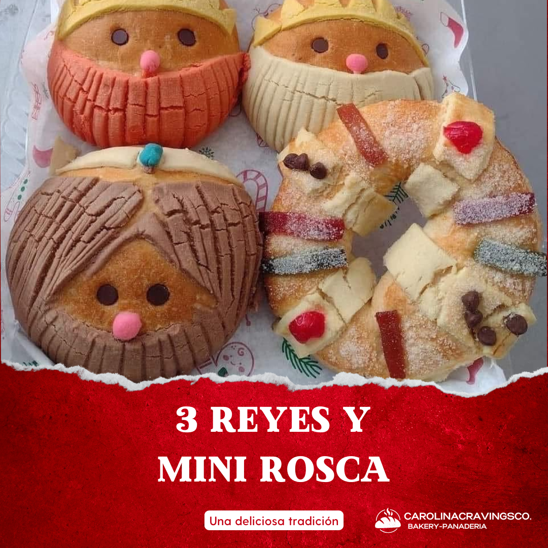 Tres Reyes Concha & Mini Rosca Box | Carolina Cravings Co.